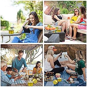 Citronella Candles Outdoor, Citronella Candles, 24 Pack Candle, 240H Burning for Natural Soy Candle, Citronella Candle, Portable Camping Candles Set for Patio Garden Balcony BBQ, Gifts for Summer