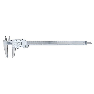 Mitutoyo 505-747 D12"TXW Dial Caliper, OD Carbide, 0.1"/Rev, 0"-12", 0.001", 11 Inches & Above