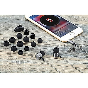 Betron B650 Earphones Wired Headphones in Ear Noise Isolating Earbuds with Microphone and Volume Control Powerful Bass Driven Sound, 10mm Large Drivers