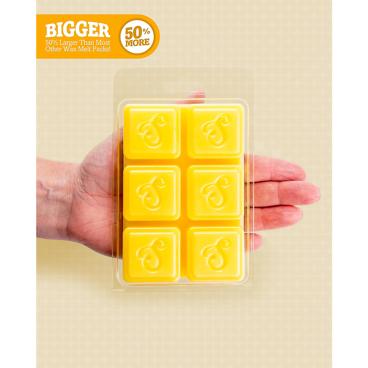 Shortie's Candle Company Lemongrass Wax Melts Bulk Pack - 4 Highly Scented 3 Oz. Bars (12 Oz. Total) - Made with Natural Oils - Fresh & Clean Air Freshener Cubes Collection