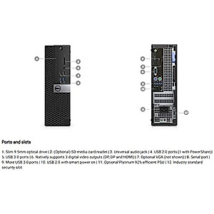 Dell Optiplex 7040 SFF Desktop PC, Intel Quad-Core i7-6700 4.0 GHz, 32GB RAM, 256GB NVMe SSD, HD Graphics 530 4K, DisplayPort, HDMI, AC Wi-Fi, Bluetooth - Windows 10 Pro (Renewed)