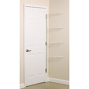 Household Essentials Hinge-It Clutterbuster Family Towel Bar, Silver