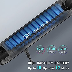 EVERCROSS Electric Scooter-8 inch Tires, Adult Folding Electric Scooter, Max Speed 15MPH, 12-15 Miles Rang, Adult Electric Scooter, with 3 Speed Modes and Dual Braking for Adults and Teenagers