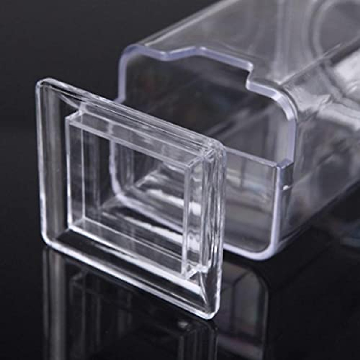 kekafu Cotton Pads Holder Organizer Clear Acrylic Cosmetic Cotton Pad Container Square Makeup Organizer Cosmetic Pads Container with Lid for Bathroom Home Office