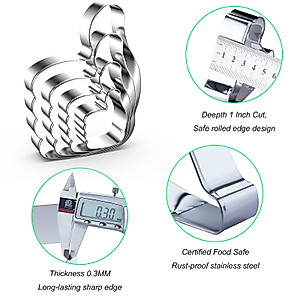 Thumbs Up Cookie Cutter Set for Baking, 5/4/3/2 Inch, 4 Piece, Stainless Steel