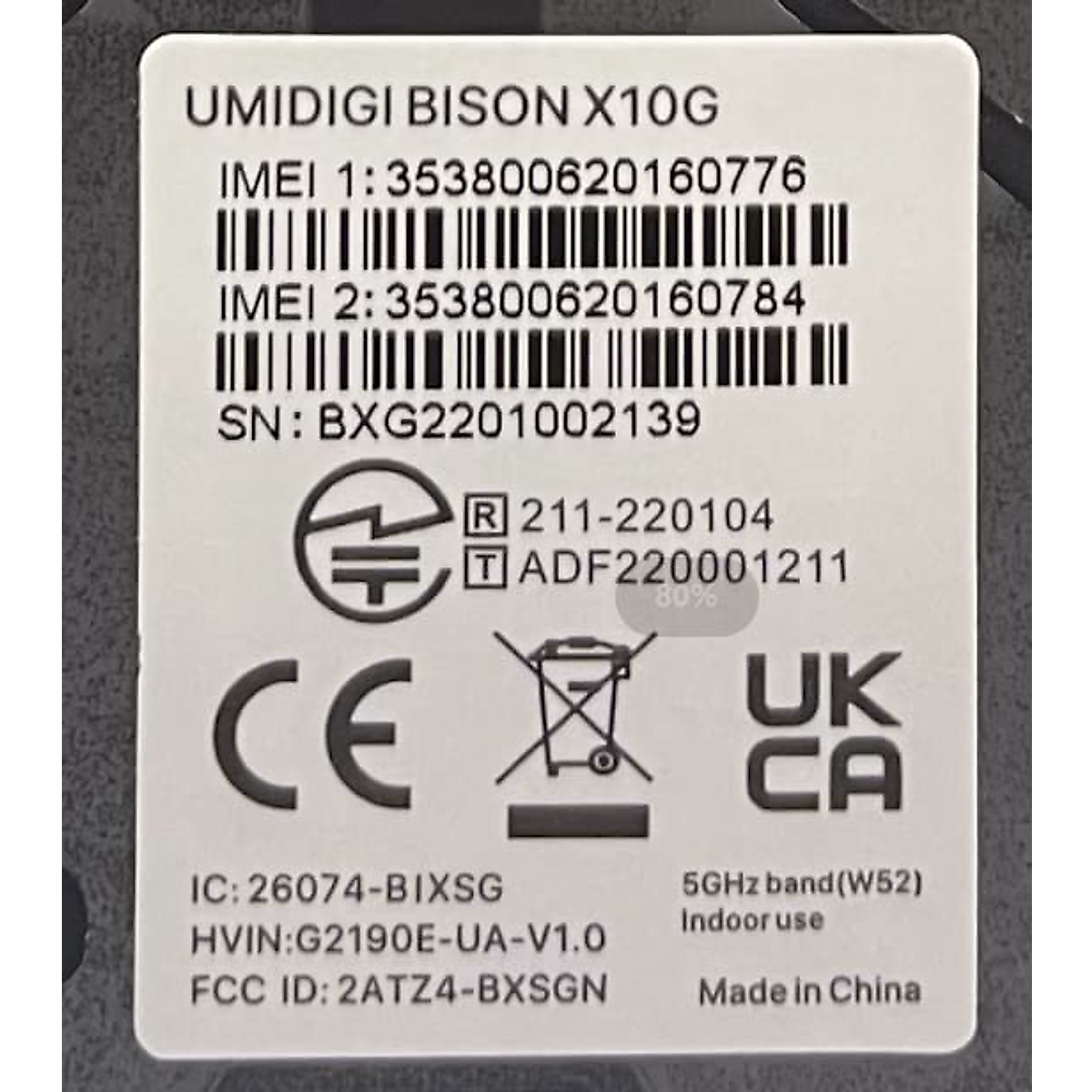 UMIDIGI Bison X10G Rugged Smartphone, NO NFC, T-Mobile, 4+32G, Rugged Cell Phone Unlocked, IP68/IP69K Waterproof, Android 11, 6.53" FHD Screen, 6150mAh Battery, 4G Dual SIM