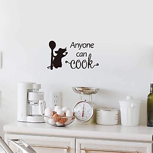 Skyinbags Wall Sticker,Kitchen Mouse Anyone Can Cook Wallpaper Removable Art DIY Wall Decals Poster for Kids Room Home Bedroom Living Children Decor Wall Murals