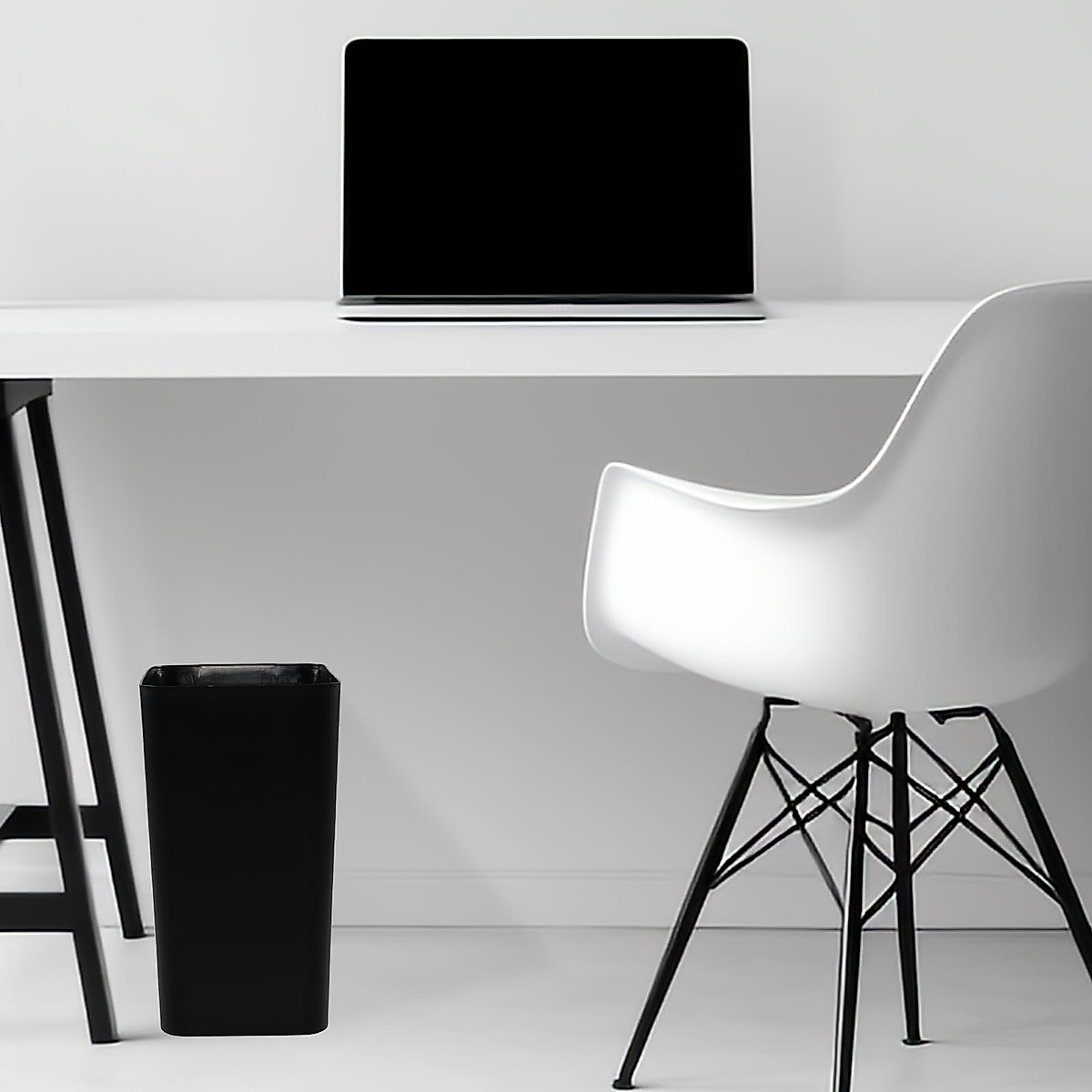 Tstorage 4.5 Gallon Plastic Office Wastebasket, Plastic Trash Cans, Black, 3 Packs