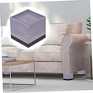 Homoyoyo Bed Foot Booster Tables Heavy Duty Lifter Trundle Couch Square Rubber Furniture Cup Chair Sofa Foam Couch Chair Floor Protector Bed Lifts Table Leg Pad Furniture Riser Plastic Grey
