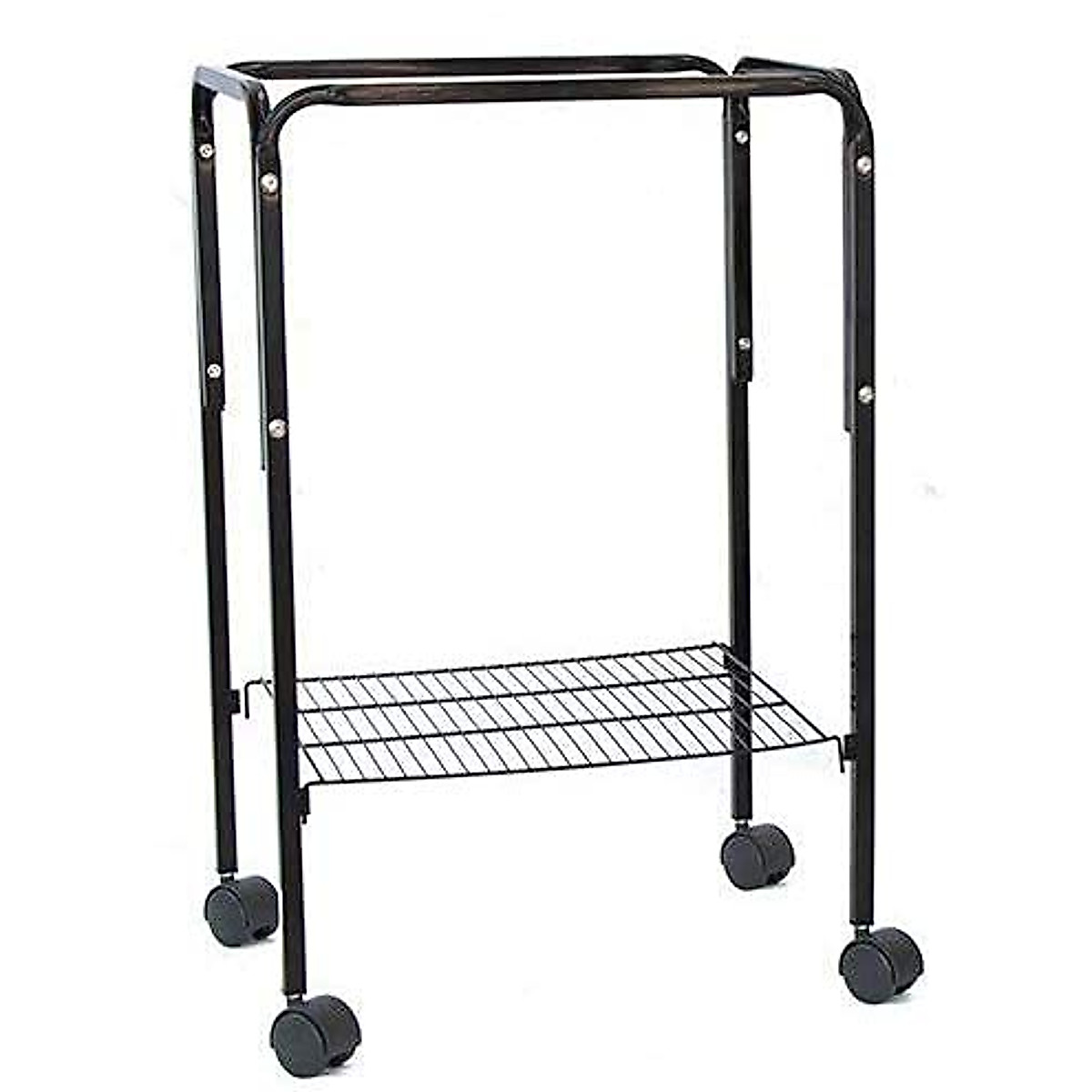 63" Roof Top Bird Flight Rolling Stand Pet Cage for Cockatiel Sun Conure Parakeet Finch Budgie Lovebird Canary (18L x 14W x 63H inches, Black)