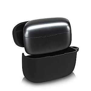 kwmobile Silicone Case Compatible with JBL Live 300TWS - Case Protective Cover for Headphones - Black