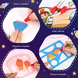 Water Doodle Mat - Kids Painting Writing Doodle Board Toy - Color Doodle Drawing Mat Bring Magic Pens Educational Toys for Age 2 3 4 5 6 7 8 Year Old Girls Boys Toddler Gift