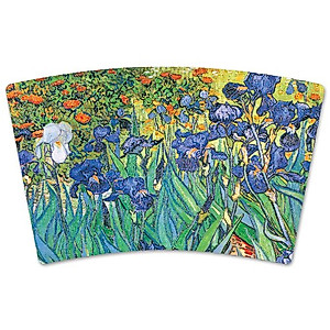 Mugzie Van Gogh Irises Travel Mug with Insulated Wetsuit Cover, 16 oz, Black