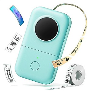 Phomemo Label Maker D30 Labeler,Sticker Maker Machine,Portable Bluetooth Label Printer,Labeler for Office Home Organization Gift for Women Men,Replace Typewriter(USB Rechargeable)-Green