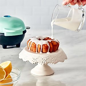Cake Maker Lava Cake Maker Mini Donut Maker Waffle Maker Pancakes Maker Machine for Breakfast, Snacks, Desserts Non-stick Surface, Cake Machine, Double-sided Heating, Azure