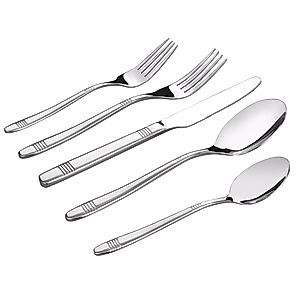 Begale 60-Piece Flatware Set, Stainless Steel, Service for 12