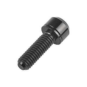 Wanyifa Titanium M6 16 18 20 35mm Allen Hex Bolts with Washers Screw for Bicycle Crank Brakes Pack of 4 (M6X20mm, Black)