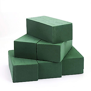 6 PCS Floral Foam Bricks, Florist Flower Foam Green Bricks Flower Arrangement Brick Supplies for Florist Craft