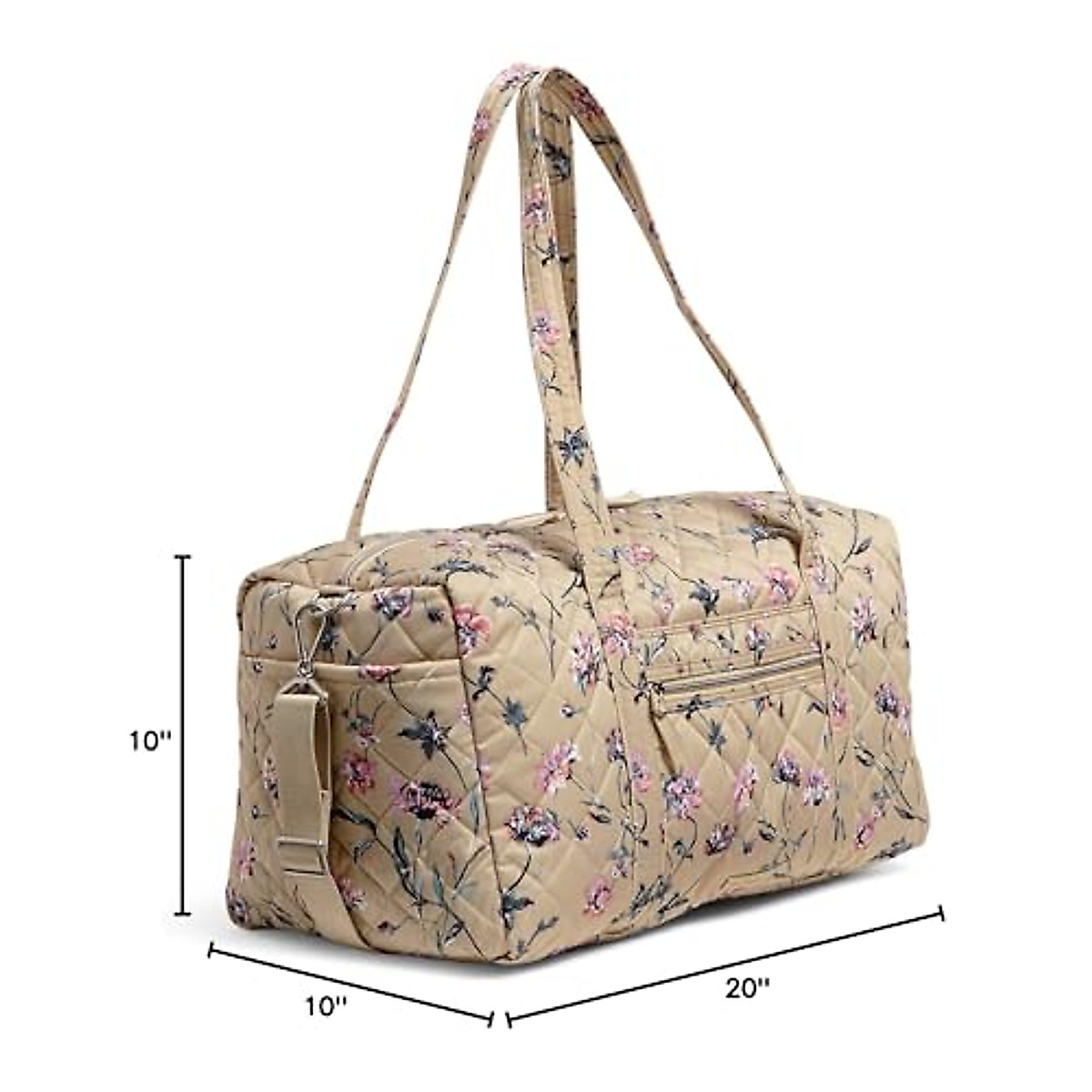 Vera Bradley Women's Performance Twill Medium Travel Duffle Bag, Strawflowers, One Size