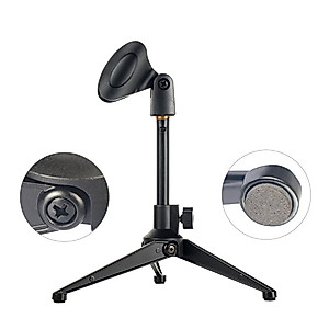 Bearstar Universal Desktop Microphone Stand Adjustable MIC Tabletop Stand with Microphone Clip Such as Sm57 Sm58 Sm86 Sm87