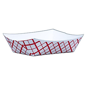 Southern Champion Tray 0409 #50 Southland Paperboard Food Tray, 1/2 lb Capacity, Red Check (Case of 1000)