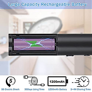 Lanpuly Electric Fly Swatter, 4000V Mosquito Killer, USB Rechargeable Fly Swatter Racket with Base, Powerful Grid, 3 Layers Mesh Safety Protect Safe to Touch