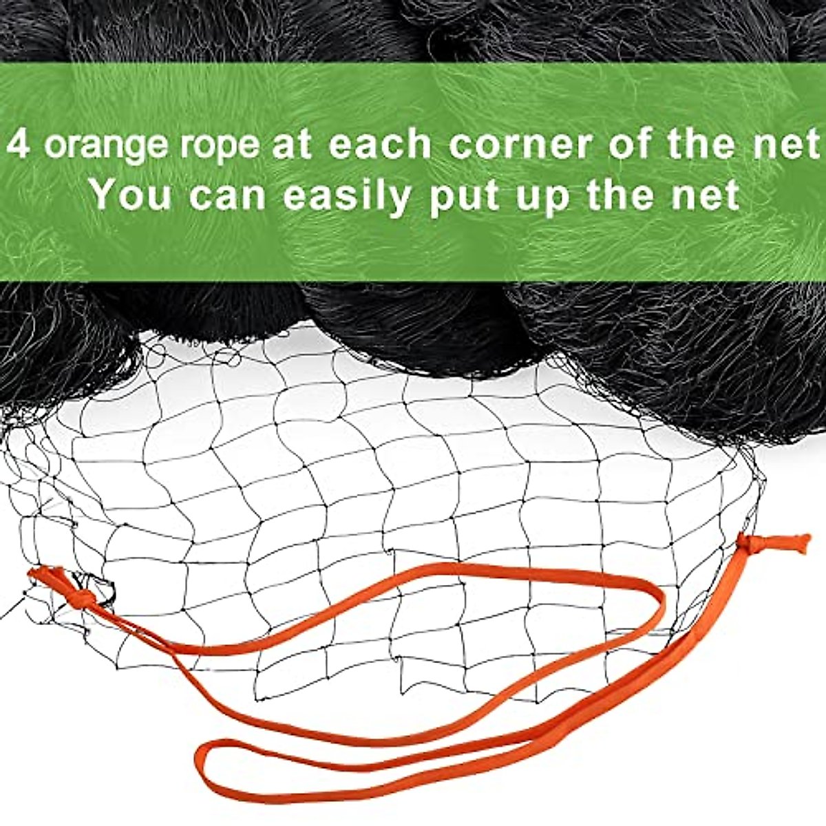 25' X 50' Net Netting for Bird Poultry Aviary Game Pens New 1" Square Mesh Size (25' x 50'-1'')
