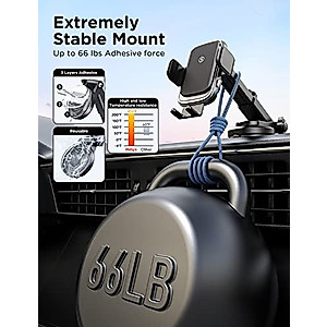 Wireless Car Charger Mount, 15W Full Auto-Clamping Fast Charging Air Vent Dash Windshield Phone Car Holder for iPhone 14 Pro/13 Pro/ 12/11/Xr/8, Samsung S23/S22/S21/Note 20(with QC 3.0 Car Charger)