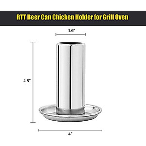 2 Packs Beer Can Chicken Holder for Grill Oven Smoker - Chicken Throne Whole Chicken Roaster With Canister for Crispy Skin And Moist Juicy Meat - Easy To Use And Clean Beer Chicken Stand for Grill