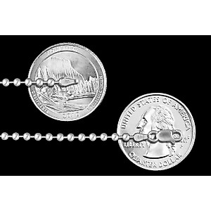 Sterling Silver Italian Ball Bead Chain 3mm 925 Italy New Dog Tag Necklace 24"