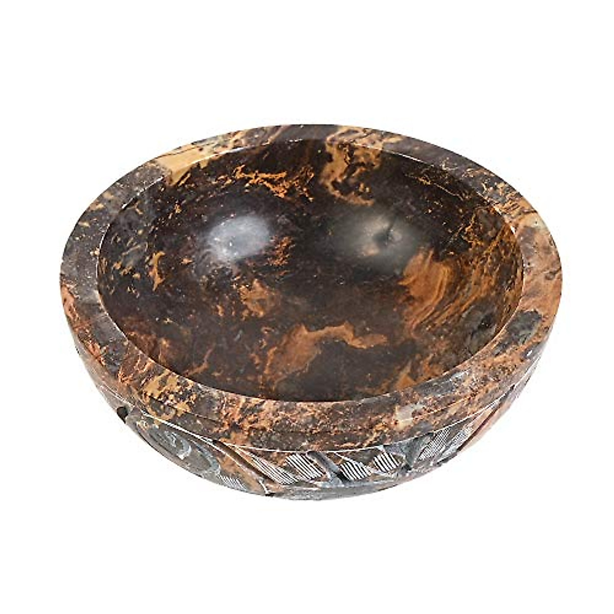 Soapstone Smudge Bowl for Scrying - 5”x 2” - Incense Burner, Wiccan Rituals, Divination