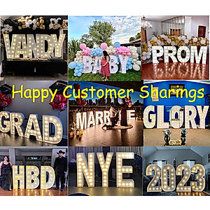 3FT Marquee Light Up Letters A, Big Marquee Letter for Graduation Baby Shower Birthday Engagement Wedding Marry Me Party Decoration Backdrop