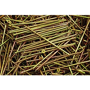 (200) Phillips Bugle Head 10 x 5 Coarse Drywall Wood Screw - Yellow Zinc