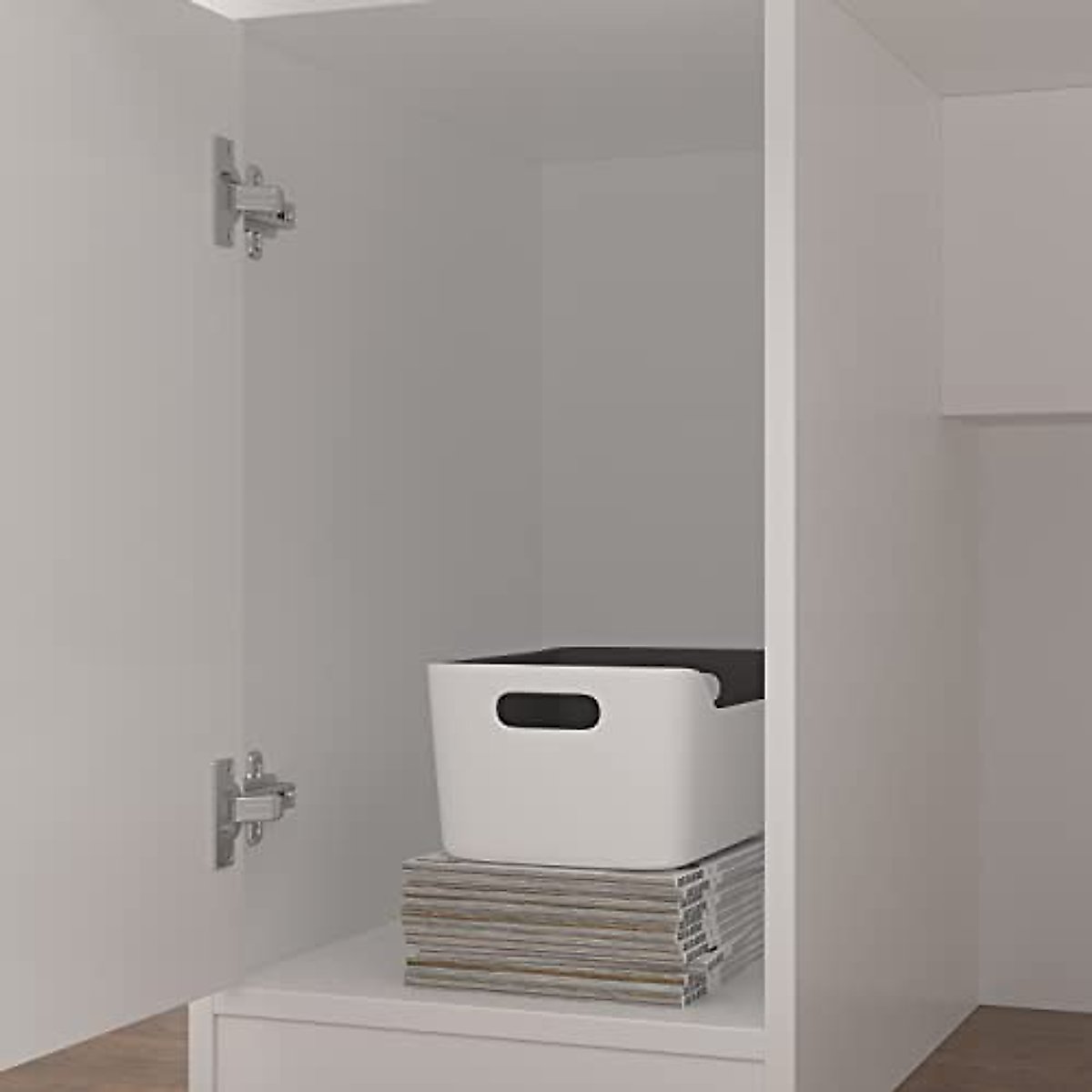 AIEGLE Reception Desk with Counter, Retail Counter with Lighted Display Shelf & Lockable Drawers, for Salon Reception Room Checkout Office, White (47.2" W x 19.7" D x 39.2" H)