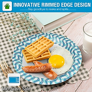 Ginkgo 100 Count Paper Plates 10 inch Bulk Thickened Heavy Duty Disposable Plates for Party, Wedding, Dinner, Kitchen, Picnic and Everyday Use