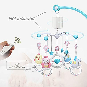 Fonmy Hanging Display Motor with Remote for Wind Spinner Ornament Hanging Decor Wind Chimes Baby Crib Mobile Battery Operated Motor-10 RPM Low Speed