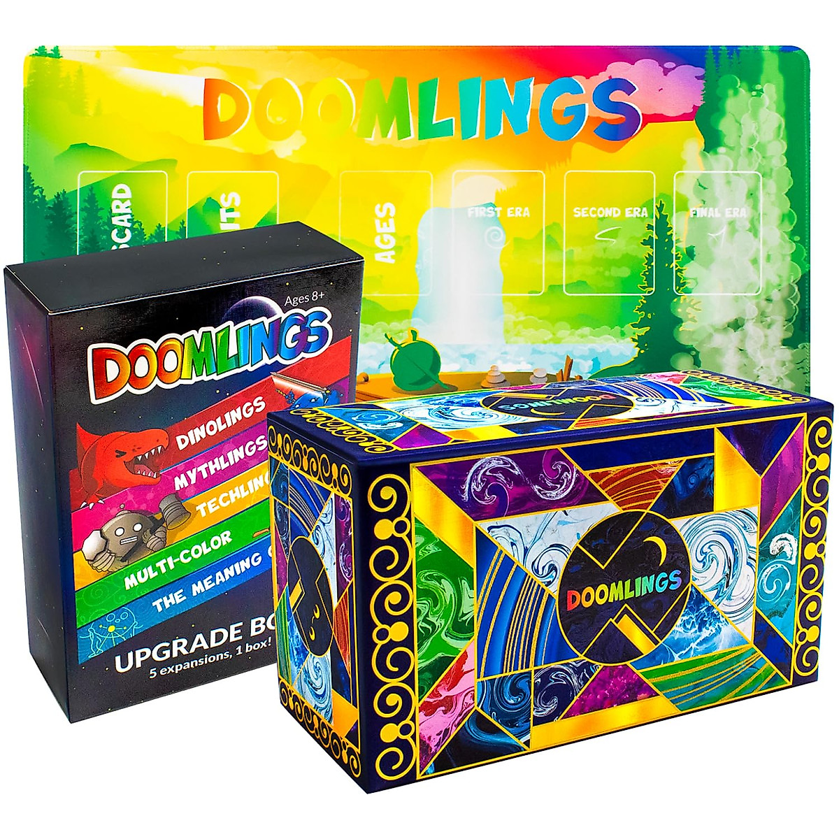 Doomlings Deluxe Bundle - Fun Family Card Game for Adults, Teens & Kids, Ages 10+, Includes Playmat, 5 Expansions & 3 Mystery Holofoils…