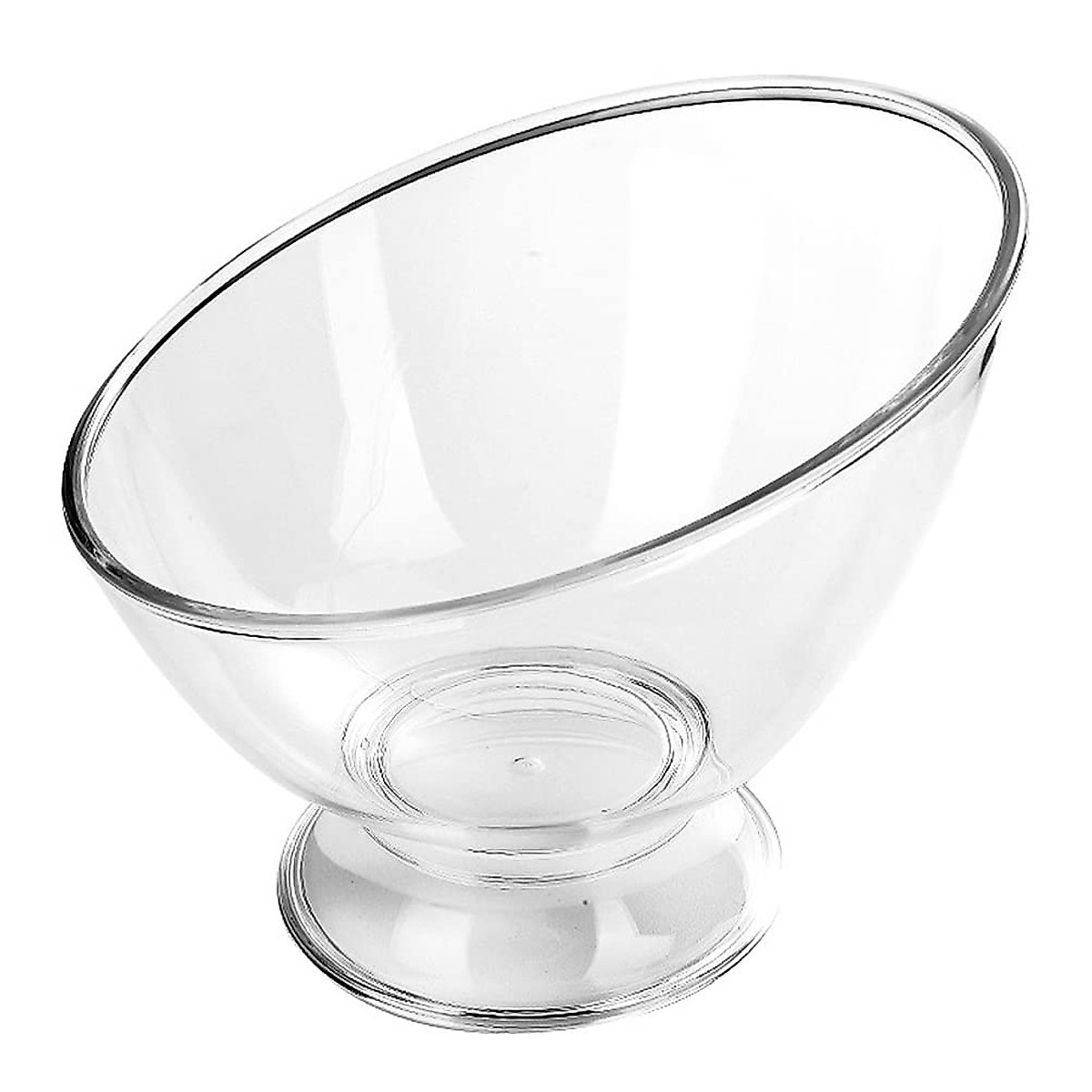 Housoutil Angled Salad Bowls Plastic Round Serving Bowls Footed Trifle Bowl Dessert Cups Sundae Ice Cream Bowls Chips Bowls for Candy Snacks Fruit Mixing Bowl