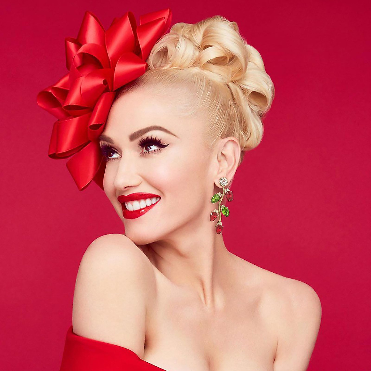 INNERDIVA Colorful Christmas Light Bulb Earrings Christmas Dangle Stud Earrings Holiday Earrings for Women