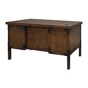 Martin Furniture HALF PEDESTAL DESK, Brown