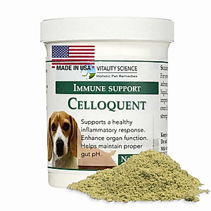 Vitality Science Celloquent for Dogs | Enhanced Immune Support | Maintains Proper Gut pH | Boosts Organ Function | Aids Detoxification & Healthy Inflammatory Response | 100% Safe and Natural (120g)