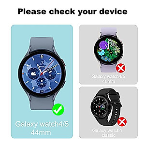 6 Pack Case for Samsung Galaxy Watch 5/4 Screen Protector 44mm, Soft TPU Plated Cases All-Around Protective Screen Full Cover Bumper Compatible for Samsung Galaxy Watch 5/4 Accessories Clear 44mm