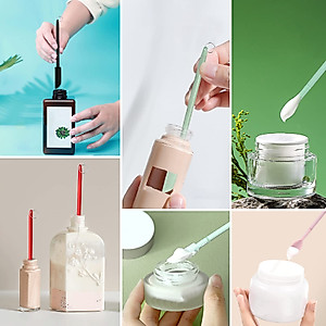 Vodolo 8 PCS Silicone Telescopic Spatula and Spoon for Makeup Mixing Palette Mini Makeup Spatulas To Get Last of Makeup Out, Beauty Cosmetic Spatula Make Up Spatula Tool