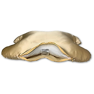 SAVE MY FACE! Pillow The Original Anti-Wrinkle PILLOWETTE Additional Le Grand Pillowcase (Gold, Silk)
