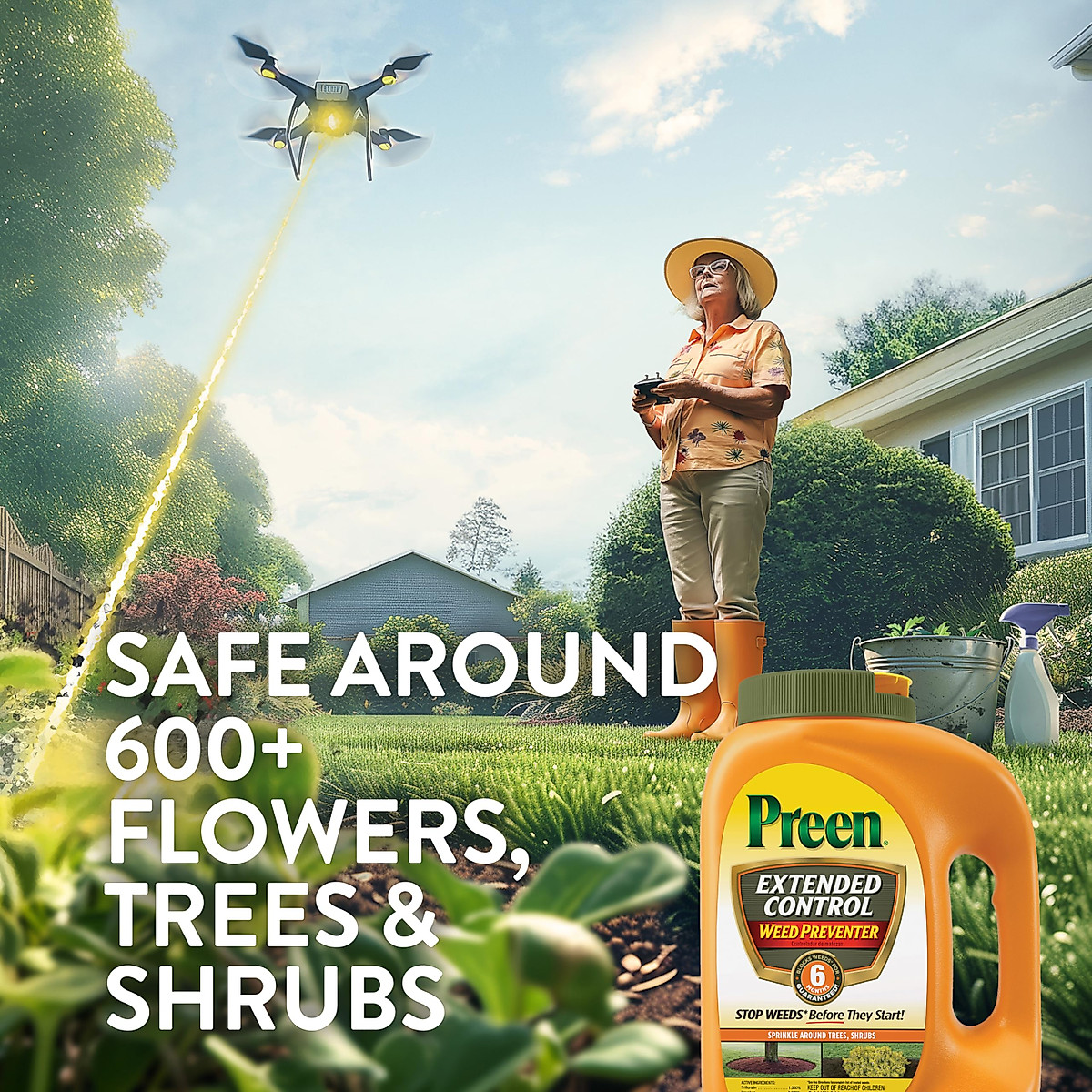 Preen Extended Control Weed Preventer - 10 lb. Bag - Covers 1,630 sq. ft.