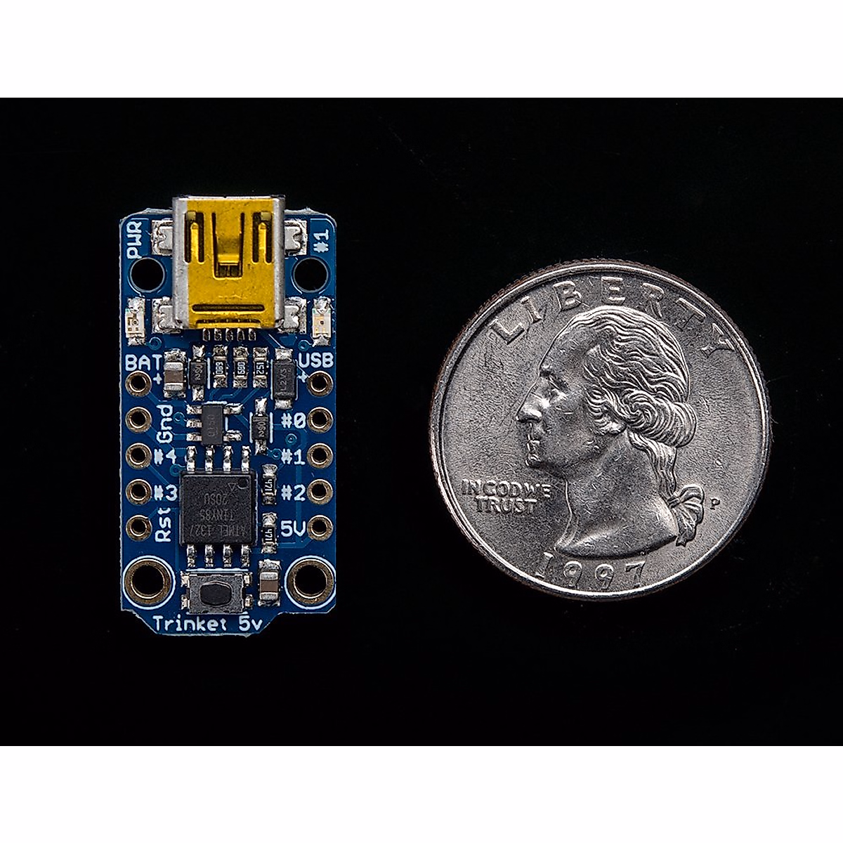 Adafruit (PID 1501 Trinket - Mini Microcontroller - 5V Logic
