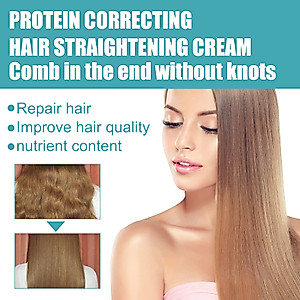 Biuhorey Protein and Silk Correcting Hair Straightening Cream, Gel for Curly Hair (1 PC)