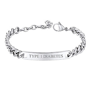 FindChic Custom ID Bar Bracelets for Men Women Stainless Steel Chunky Cuban Link Chain 7inch Wrist Links Inspiration Bracelets Couples Name Plate Matching Bangles Jewelry Gift