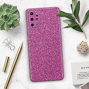 DesignSkinz Sparkling Pink Ultra Metallic Glitter Protective Vinyl Decal Wrap Skin Cover Compatible with The Samsung Galaxy S20 (Screen Trim & Back Glass Skin)