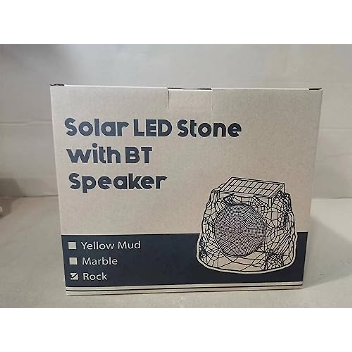 GGII Outdoor Rock Speaker - Solar Bluetooth Speaker, Wireless Bluetooth for Garden Patio Party, Waterproof, Solar Powered with Rechargeable Battery, Bluetooth Speakers with 7 Colors for All Seasons